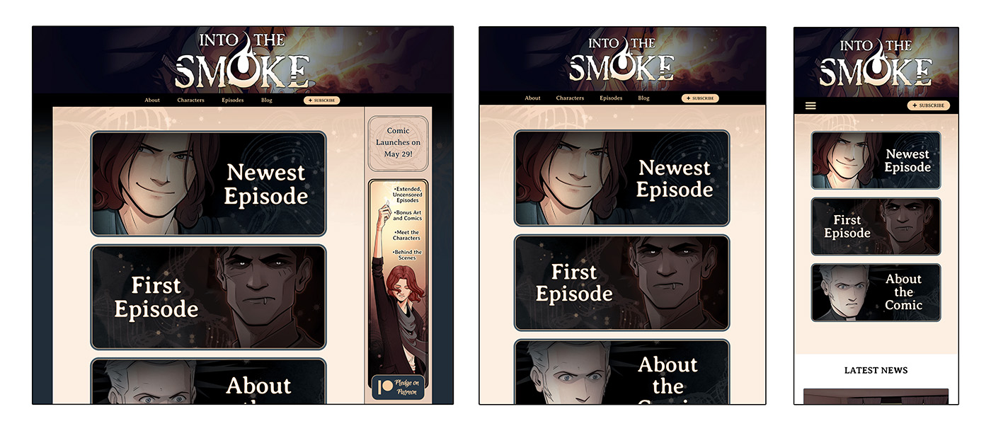 The Website is Live! - Into the Smoke - Webcomic
